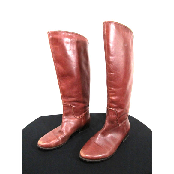 Elaine Turner | Shoes | Elaine Turner Brown Leather Knee High Riding ...